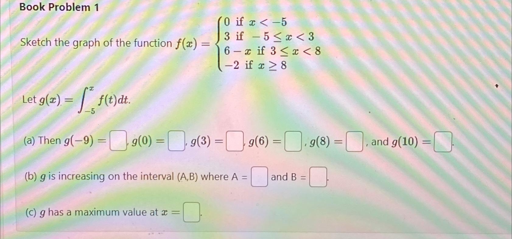 Solved Book Problem 1Sketch the graph of the function | Chegg.com