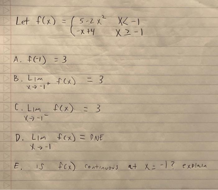 Solved Let f(x)=(5−2x2−x+4x