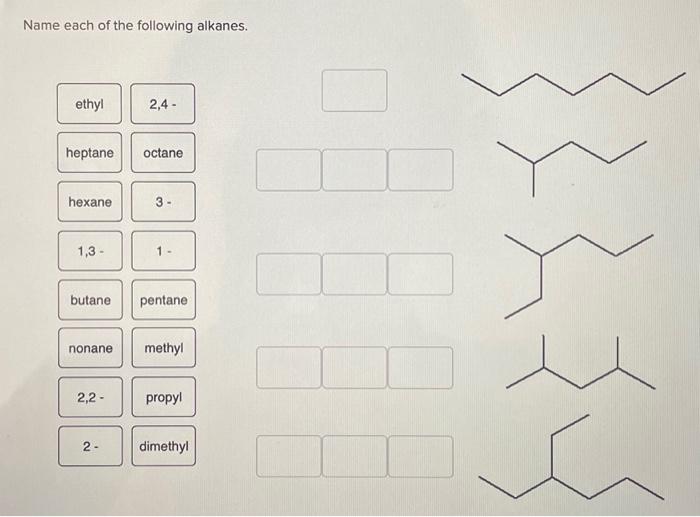 Solved Name each of the following alkanes. ethyl heptane | Chegg.com