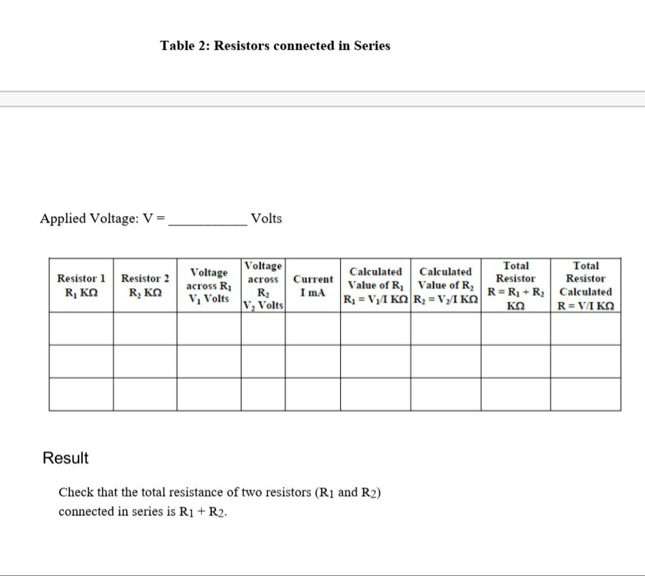Solved Experiment 4 Simple Resistive Circuits Resistors | Chegg.com