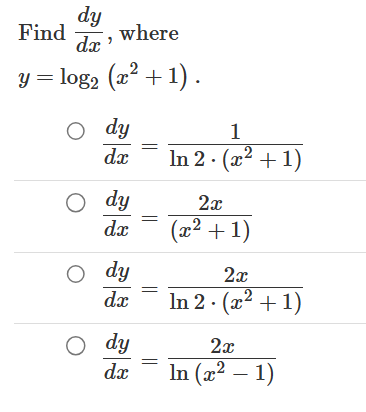 Solved Find dydx, | Chegg.com