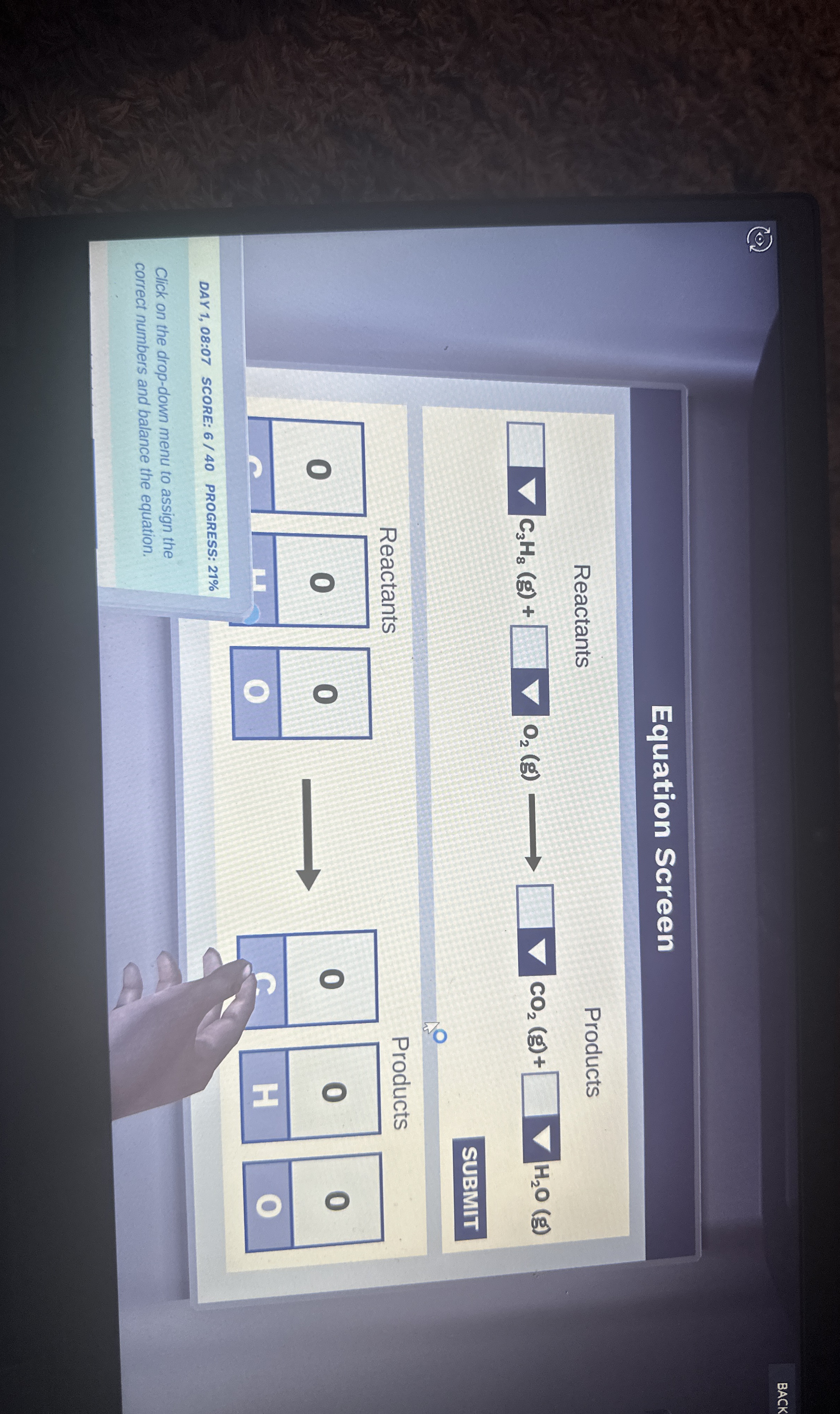 Solved (0)Equation ScreenClick on the drop-down menu to | Chegg.com