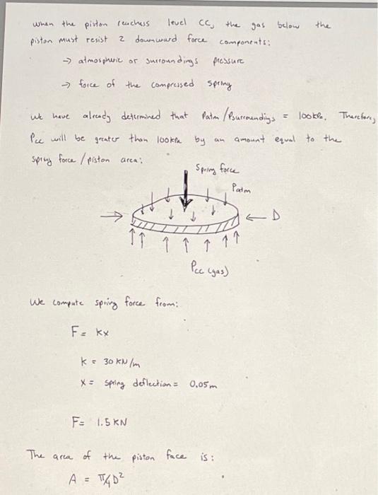 A piston-cylinder apparatus contains a gas at 100k/a | Chegg.com