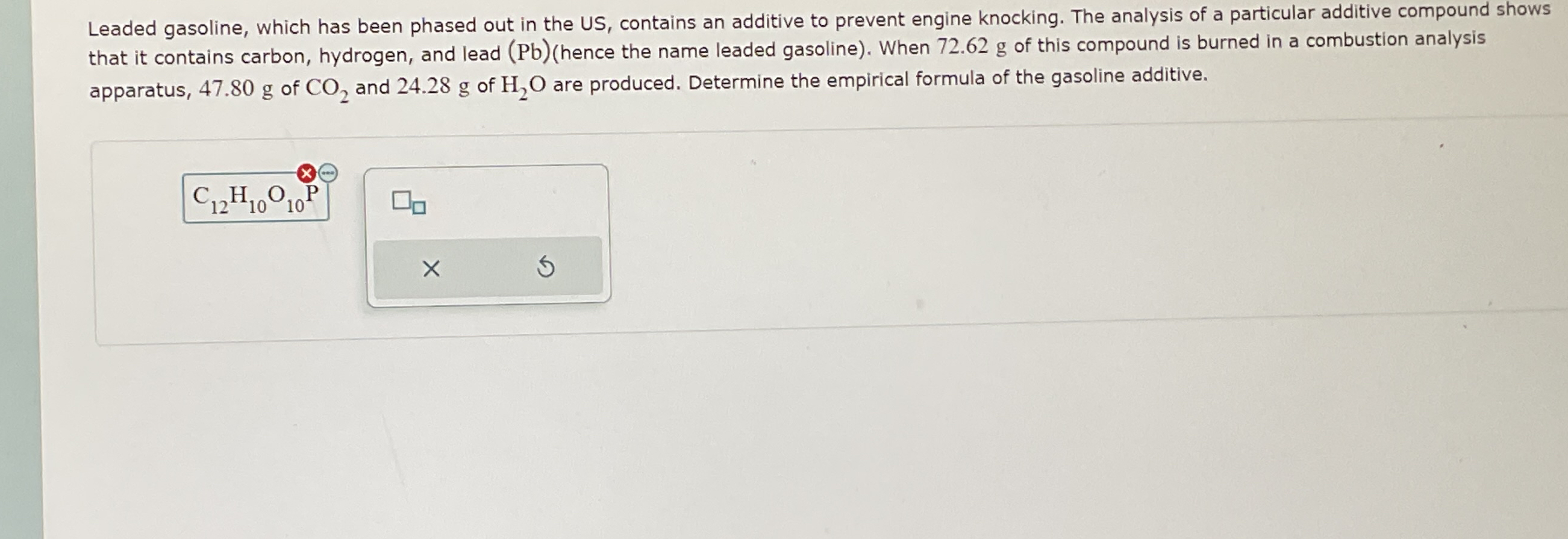 Solved Leaded gasoline, which has been phased out in the US, | Chegg.com
