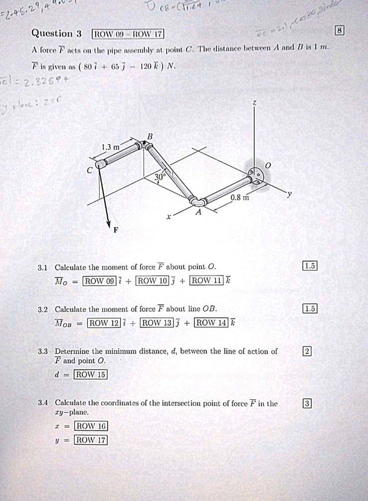 Solved how do =2.45.29,4Question 3 ﻿ROW 09-ROW 178A force F | Chegg.com