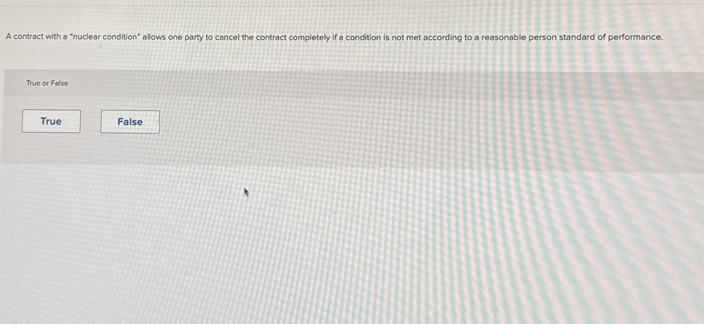 Solved A contract with a "nuclear condition" allows one | Chegg.com