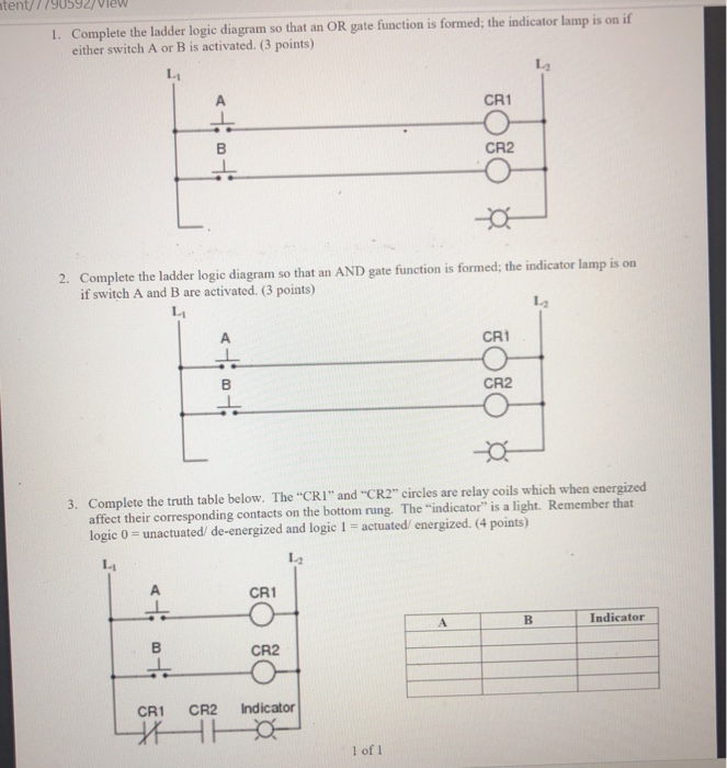 Solved ntent/7790592/View 1. Complete the ladder logic | Chegg.com