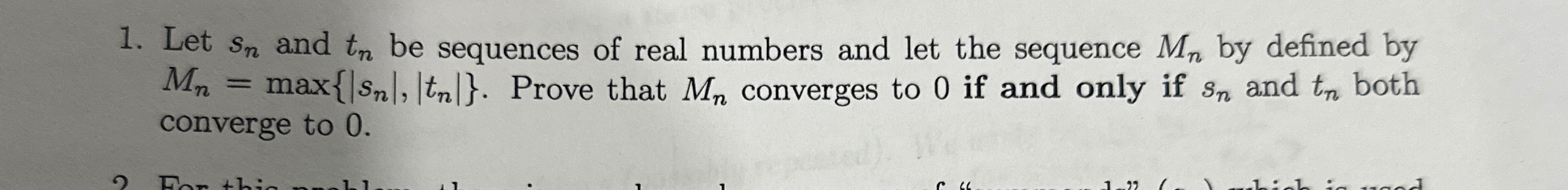 Solved by an EXPERT Let sn ﻿and tn ﻿be sequences of real numbers and let | Chegg.com