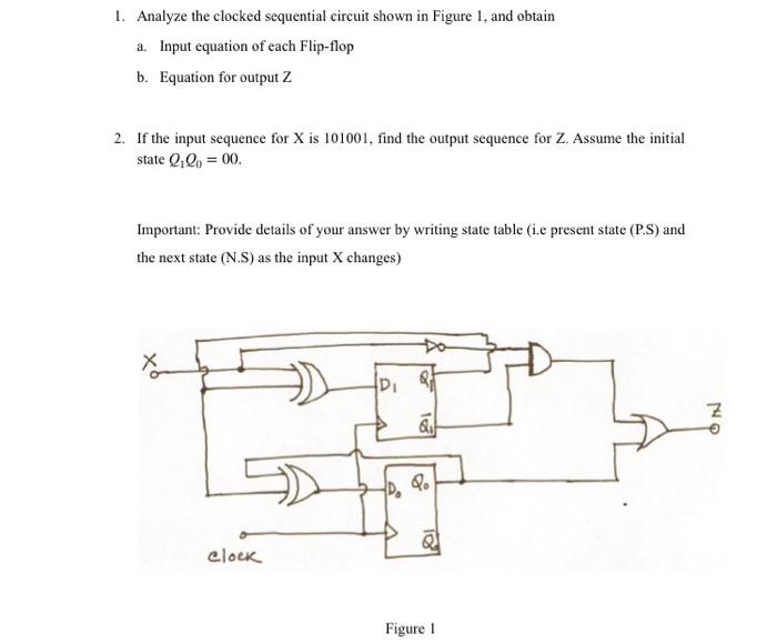 Solved Analyze the clocked sequential circuit shown in | Chegg.com