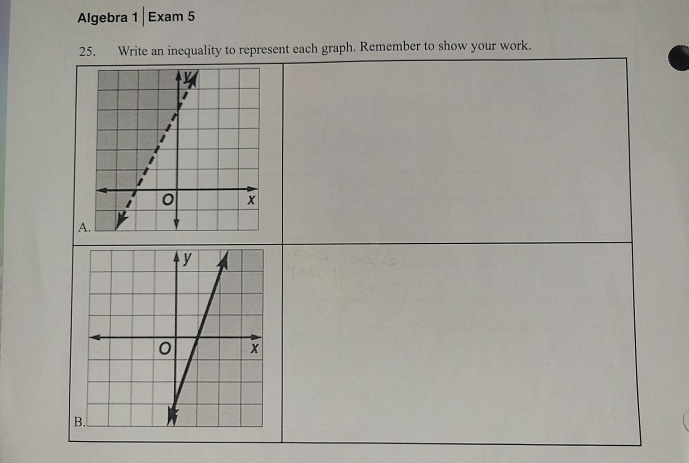 Algebra 1||| ﻿Exam 525. ﻿Write an inequality to | Chegg.com