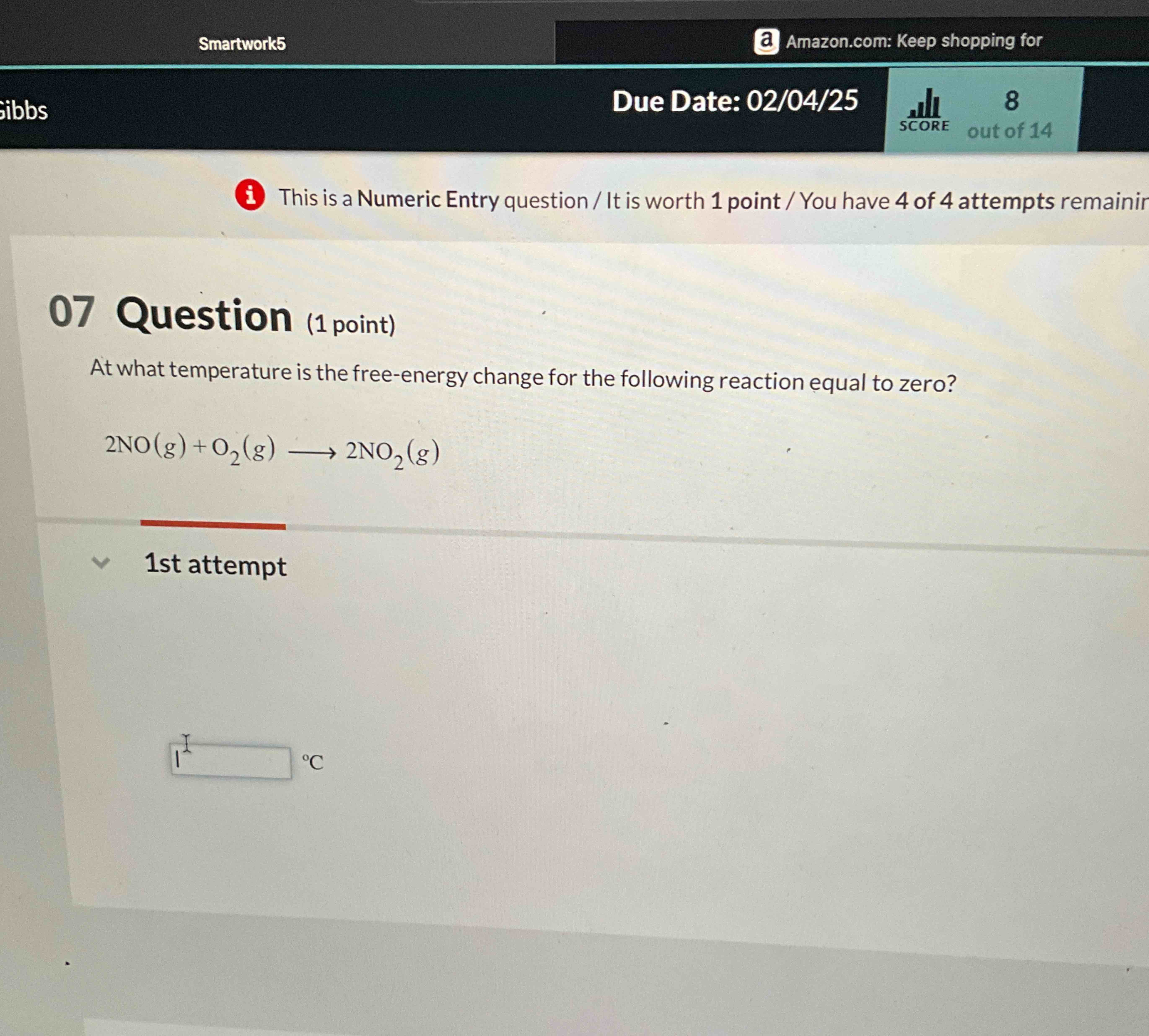 Solved 07 ﻿Question (1 ﻿point)At ﻿what temperature is ﻿the | Chegg.com