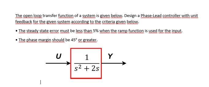 Solved The open loop transfer function of a system is given | Chegg.com