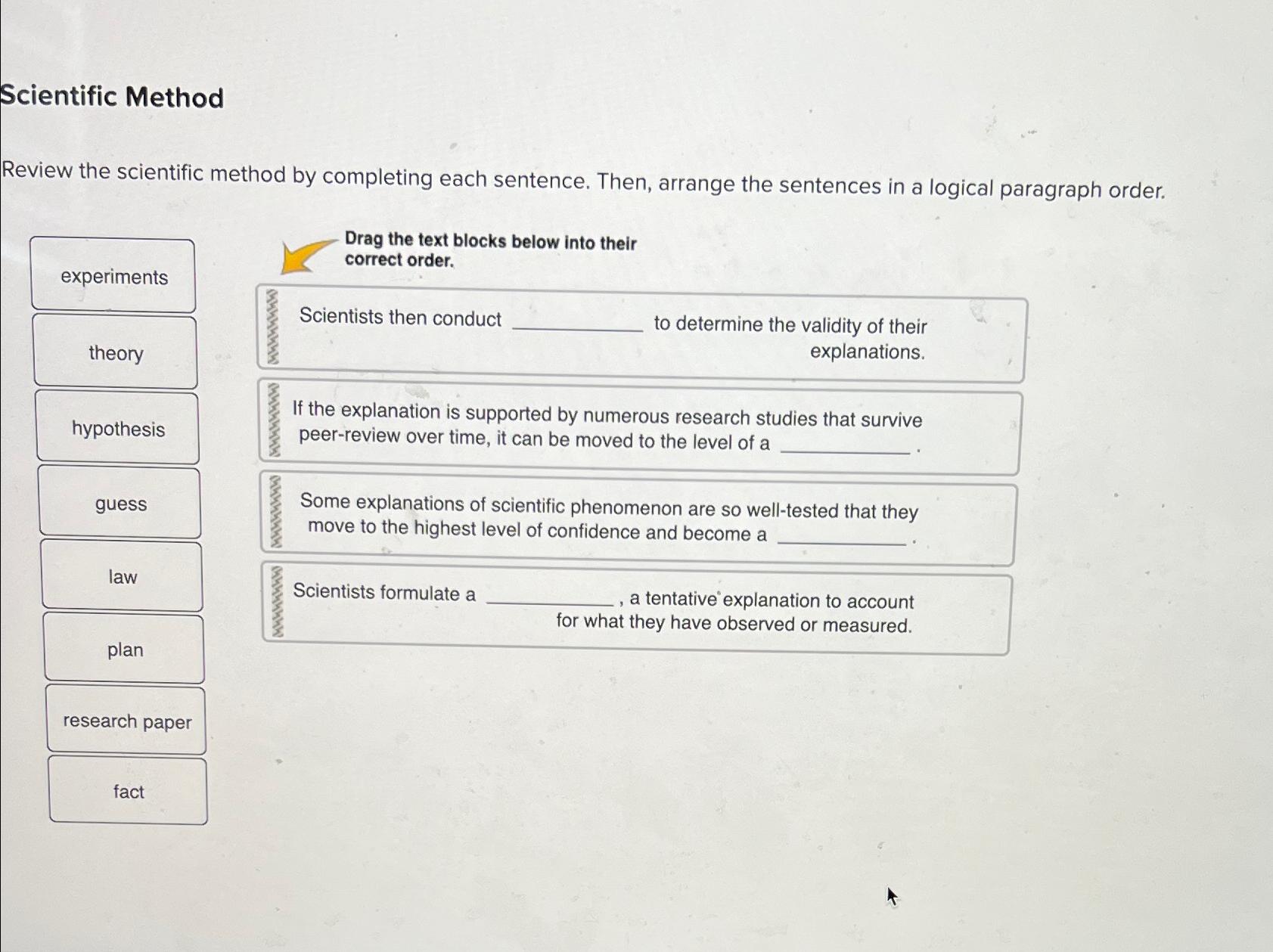 Solved Scientific MethodReview the scientific method by | Chegg.com