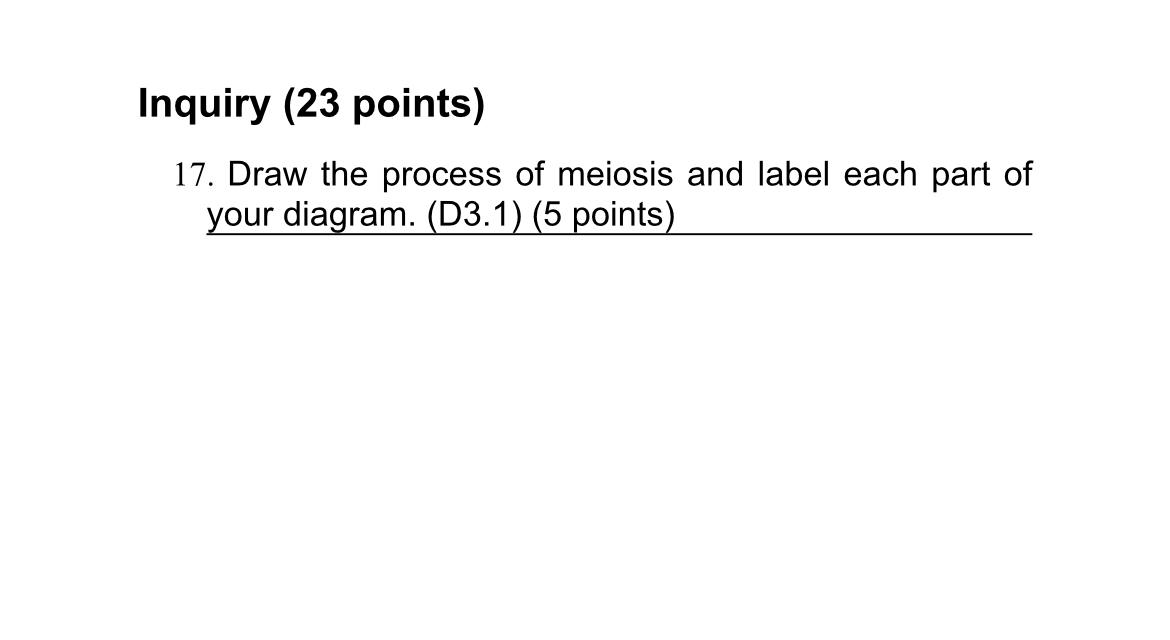 Solved Draw the process of meiosis and label each part of | Chegg.com
