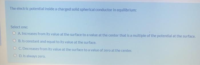 Solved The electric potential inside a charged solid | Chegg.com