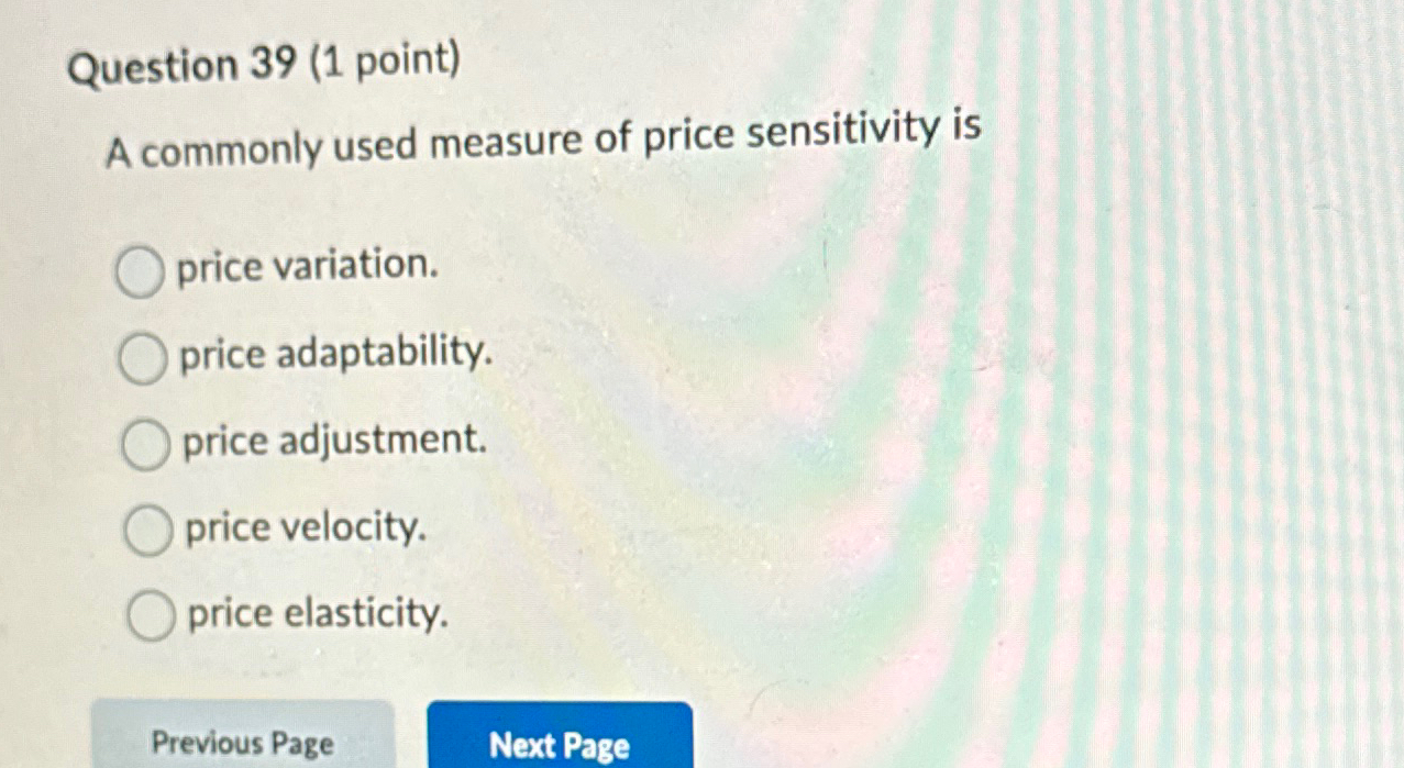 Solved Question 39 (1 ﻿point)A commonly used measure of | Chegg.com