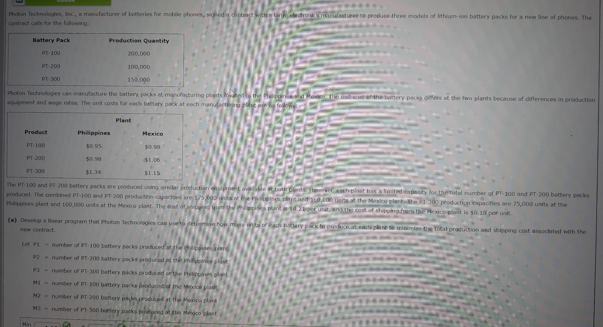 Solved Photon Technologies, Inc., a manufacturer of | Chegg.com