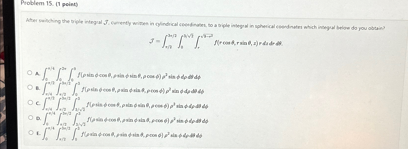 Solved Problem 15. (1 ﻿point)After switching the triple | Chegg.com