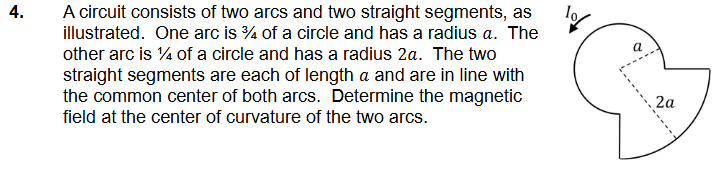 Solved A circuit consists of two arcs and two straight | Chegg.com