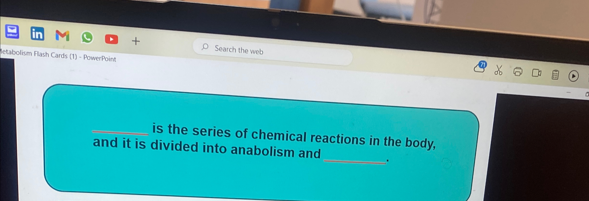 Solved letabolism Flash Cards (1) - ﻿PowerPointSearch the | Chegg.com
