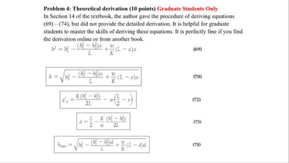 Problem 4: Theoretical derivation (10 ﻿points) | Chegg.com