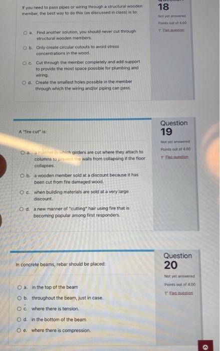 Solved If you need to pass pipes or wiring through a | Chegg.com