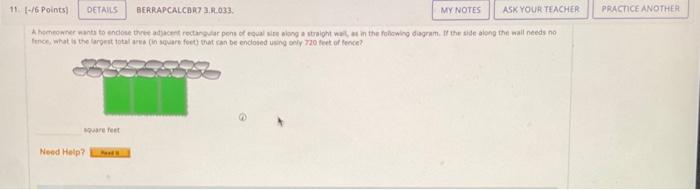 Solved 11. [-16 Points] OETALL. BERRAPCALCaB7?.9.033. | Chegg.com