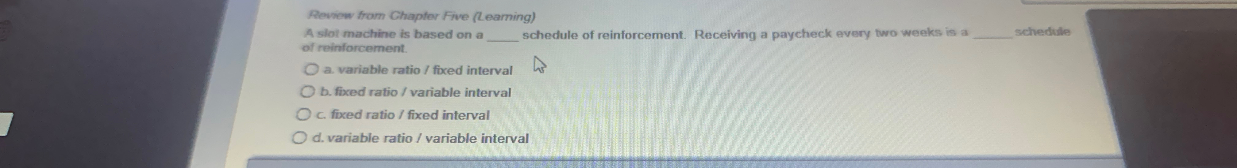 Solved A stet machine is based on a ﻿schedule of | Chegg.com