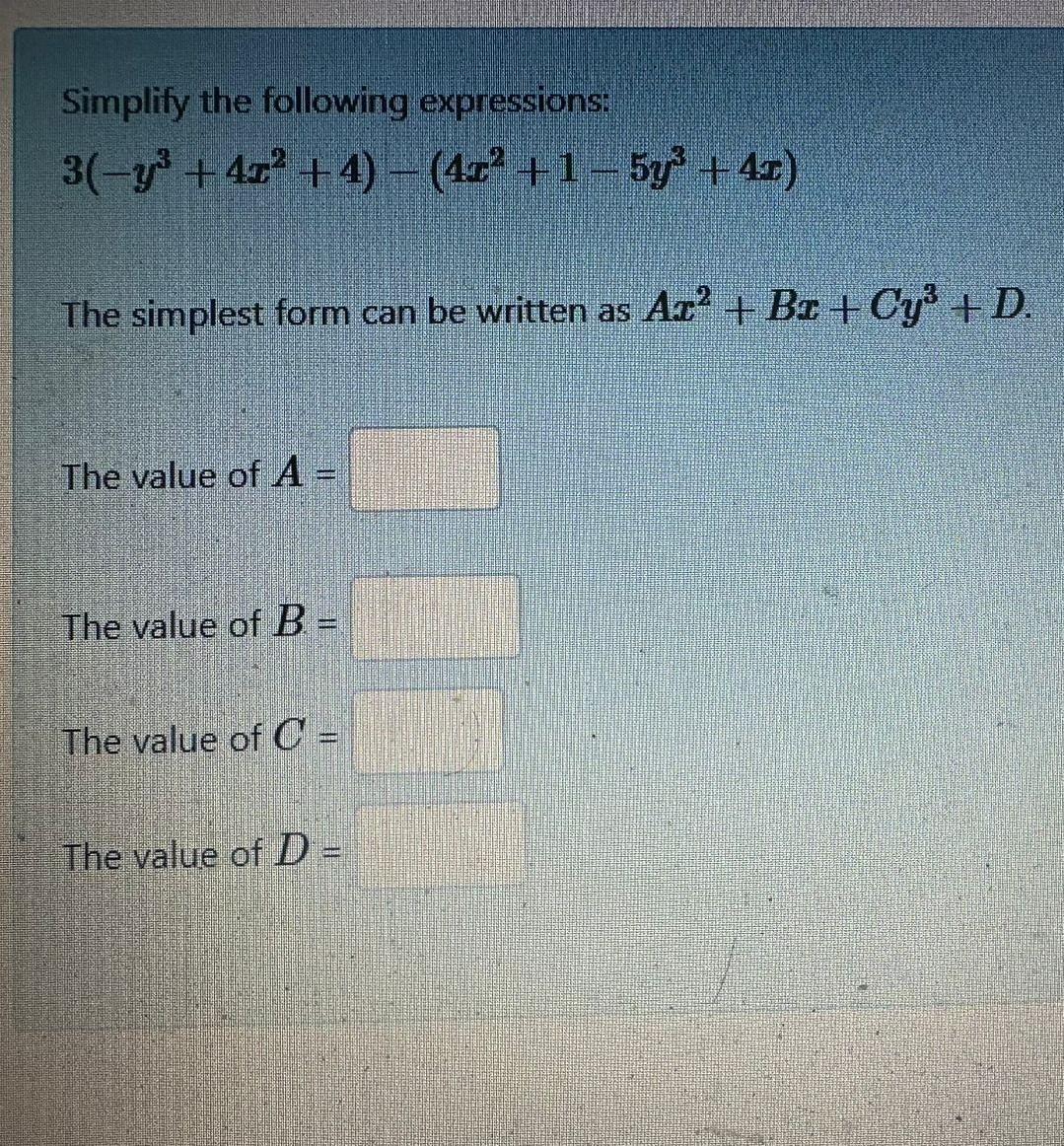 Solved Simplify the following expressions: | Chegg.com