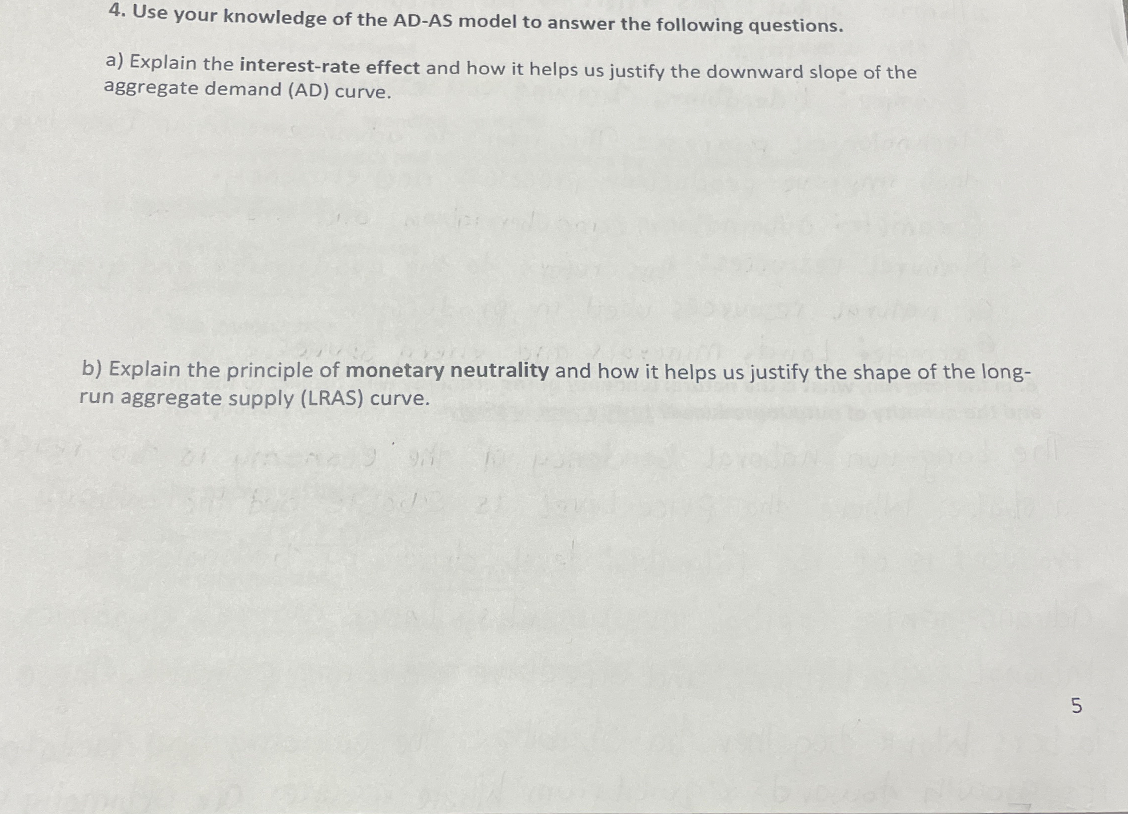Solved Use your knowledge of the AD-AS model to answer the | Chegg.com