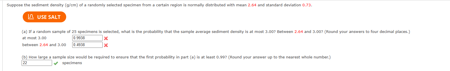 Solved Suppose the sediment density (gcm) ﻿of a randomly | Chegg.com
