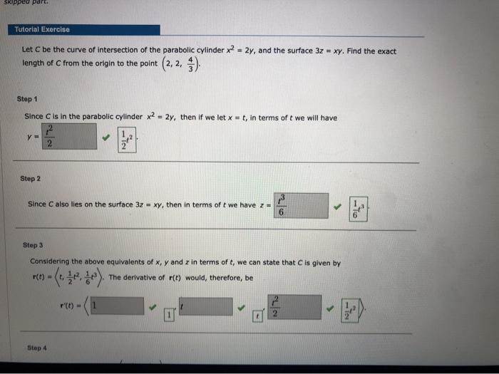 Solved Skippeu part Tutorial Exercise Let C be the curve of | Chegg.com