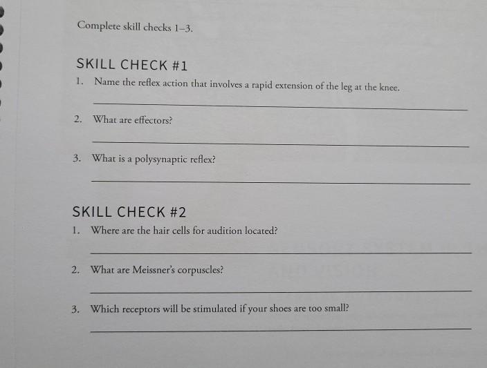 Solved Complete skill checks 1-3. SKILL CHECK #1 1. Name the | Chegg.com