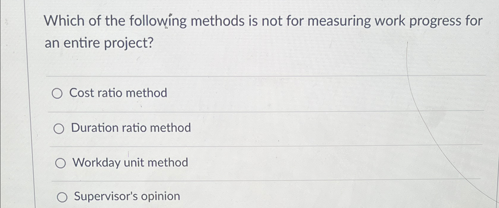 Solved Which of the following methods is not for measuring | Chegg.com