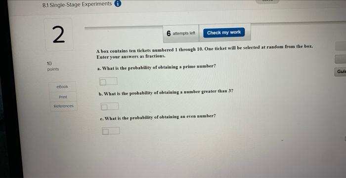 Solved 81 Single Stage Experiments 2 6 attempts left Check | Chegg.com