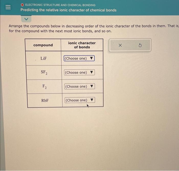 Solved Arrange the compounds below in decreasing order of | Chegg.com