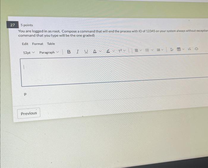 Solved 5 points You are logged in as root. Compose a command | Chegg.com