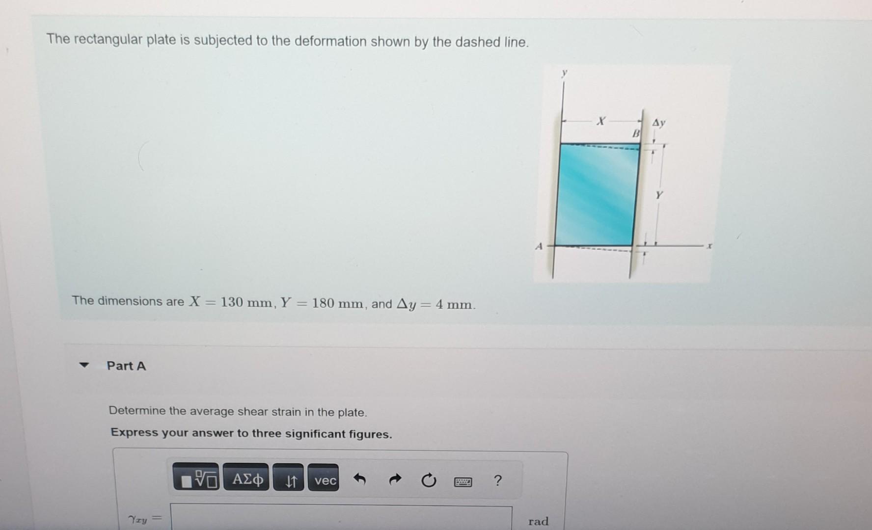 Solved The rectangular plate is subjected to the deformation | Chegg.com