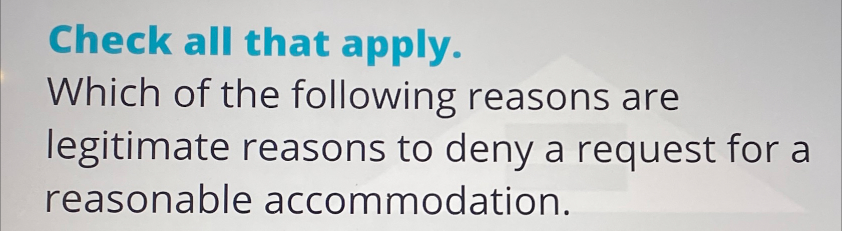 Solved Check all that apply.Which of the following reasons | Chegg.com