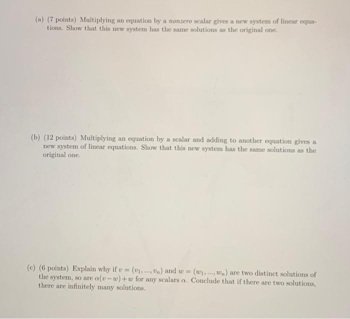 Solved 3. (25 points) Consider a system of linear equations. | Chegg.com