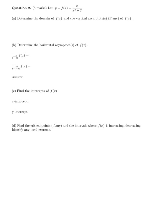 Solved Question 2. (8 marks) Let y = f(x) = 2 + 2 (a) | Chegg.com Solved Question 2. (8 marks) Let y = f(x) = 2 + 2 (a) | Chegg.com