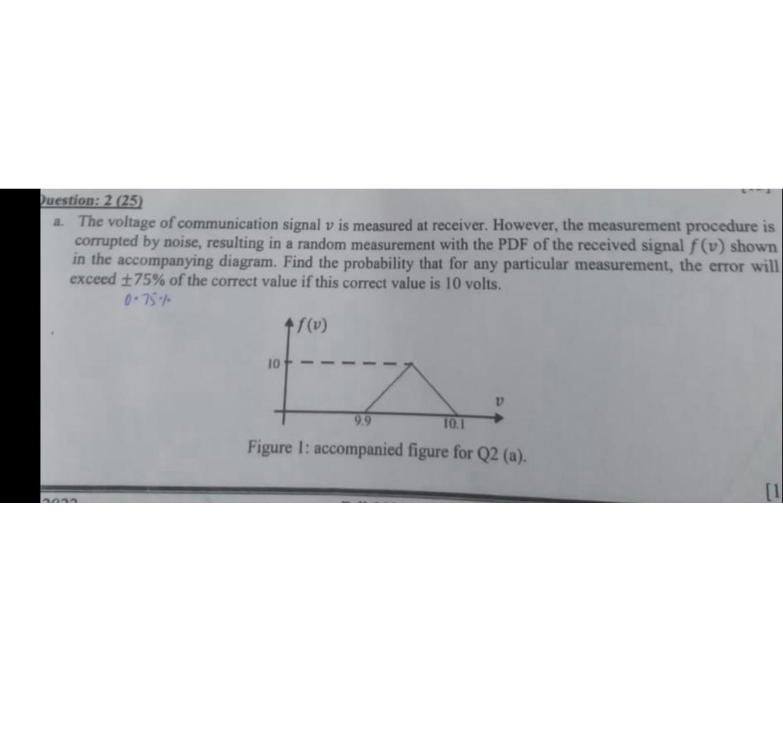 Solved Question: 2(25)a. ﻿The voltage of communication | Chegg.com