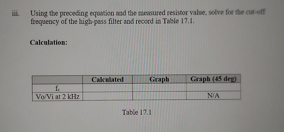 Solved Part 1 High-pass R-C Filter a) Using CircuitLab, | Chegg.com