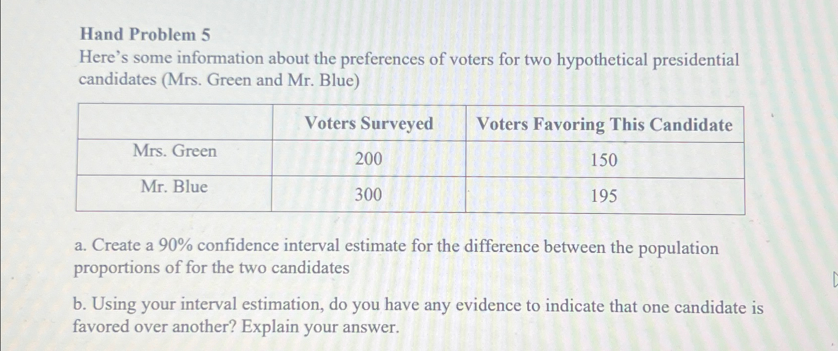 Solved Hand Problem 5Here's some information about the | Chegg.com