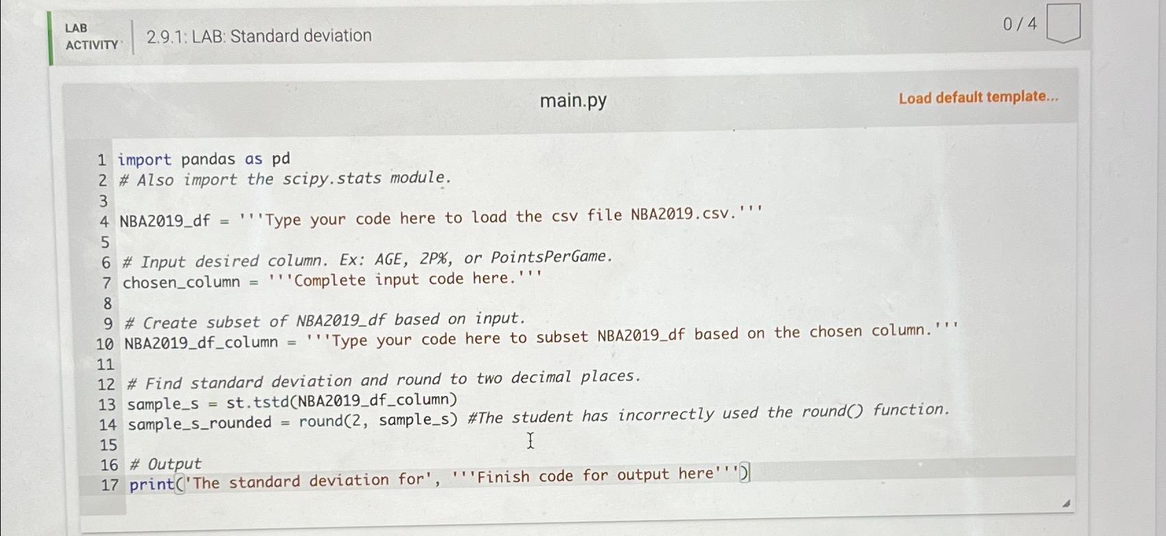 Solved Instructor note:"#input" desired column is for | Chegg.com