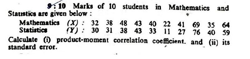 Solved 9:10 Marks of 10 students in Mathematics and | Chegg.com