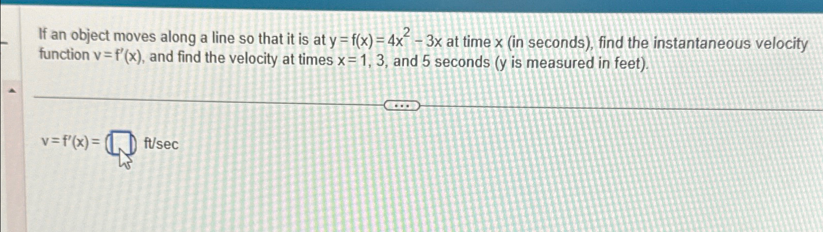 Solved If an object moves along a line so that it is at | Chegg.com