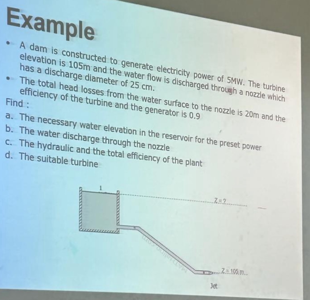ExampleA dam is constructed to generate electricity | Chegg.com