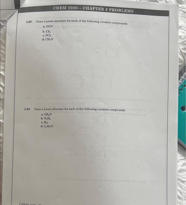 [solved] Help Needed Show Work Pleased 3 89 Draw A Lewis