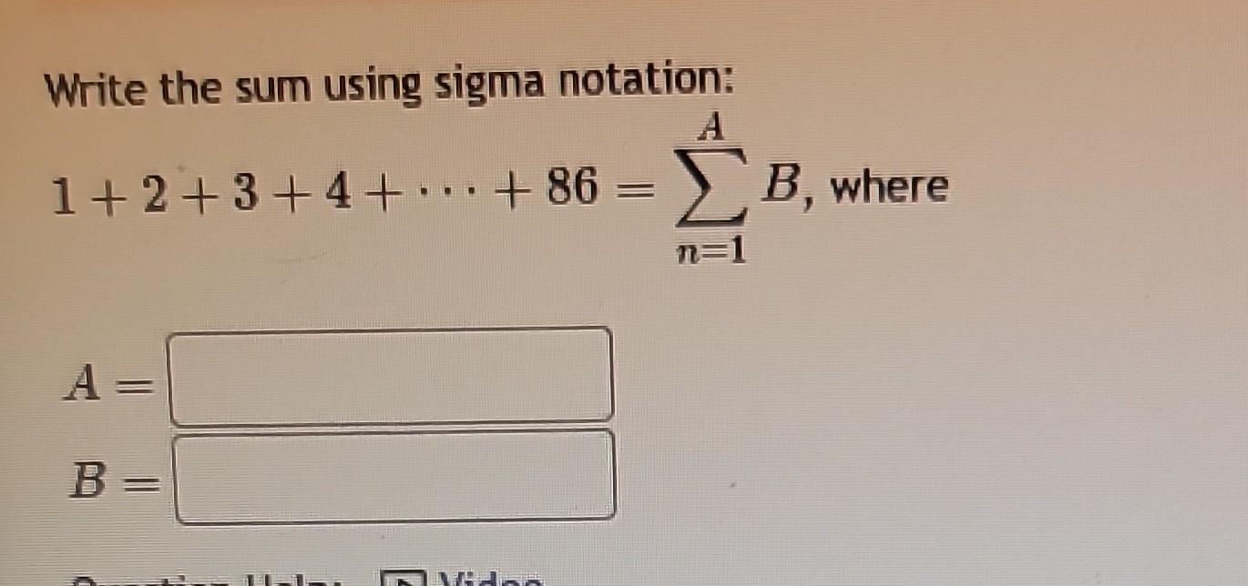 Solved Write the sum using sigma notation: | Chegg.com